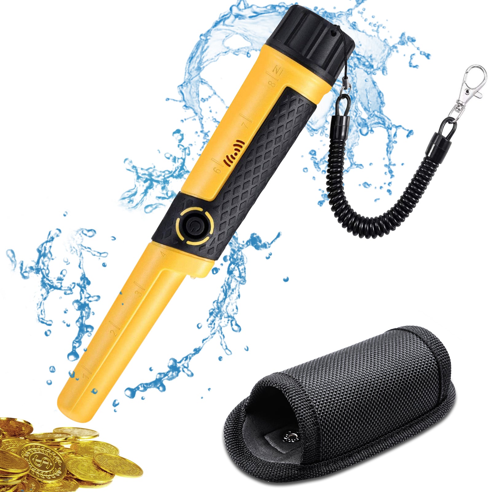 SAKOBS Metal Detector Pinpointer -5" Depth, Waterproof, 360° Detection